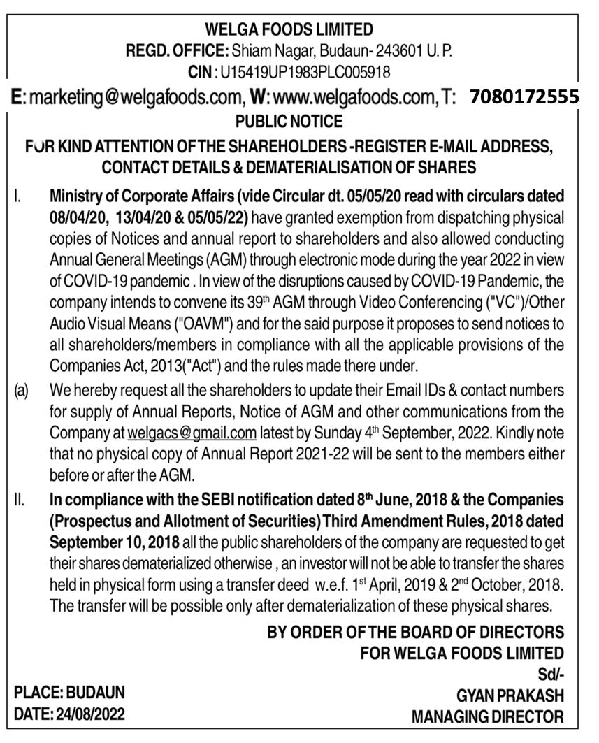 Investor – Welga's